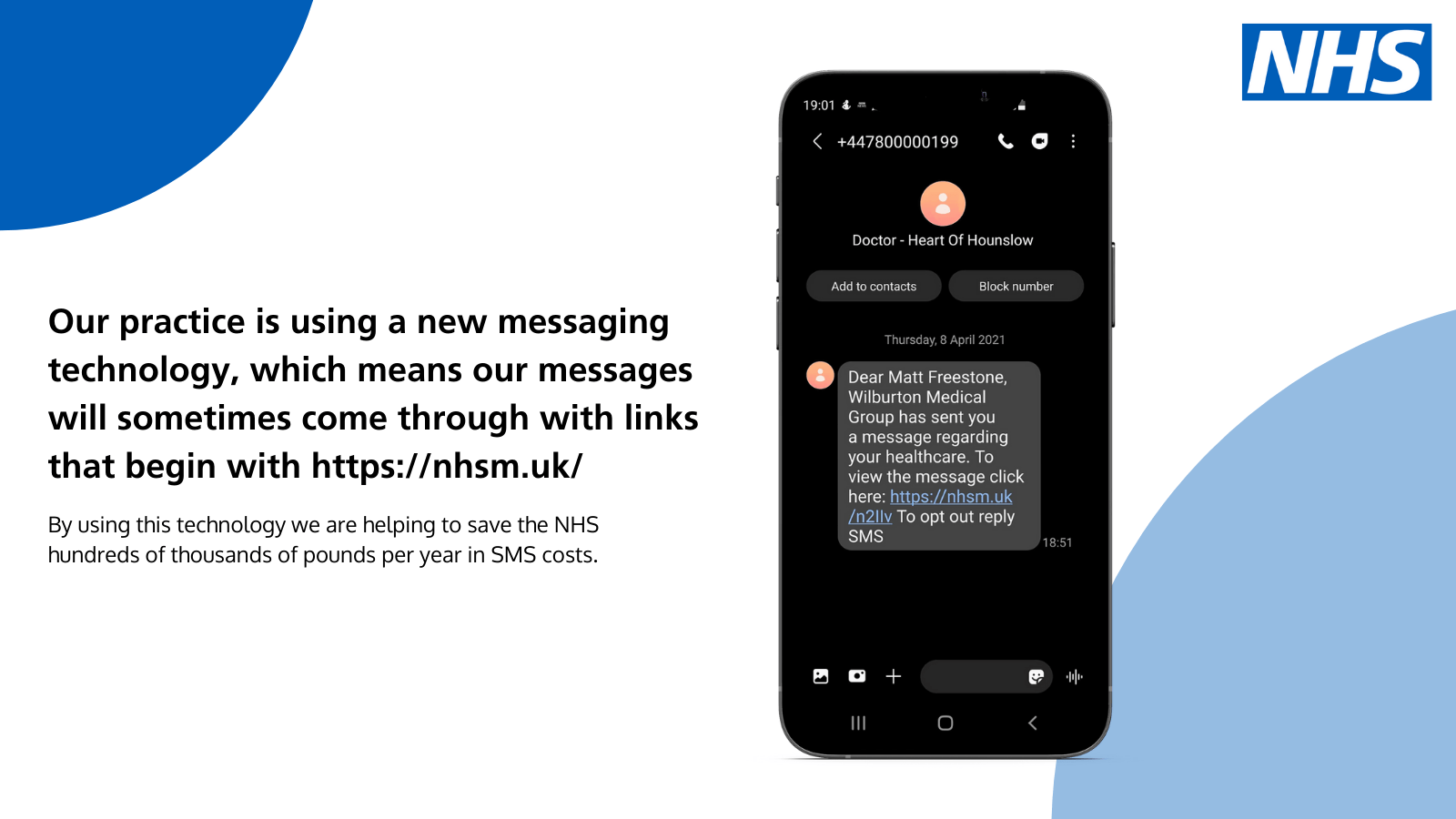 NHS text messaging - Devizes Primary Care Network